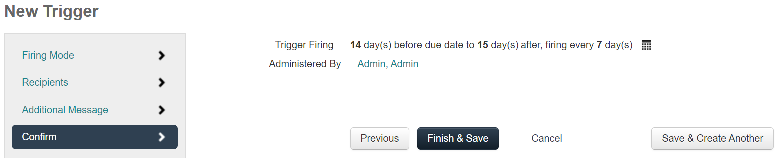 Setting up Risk Triggers – Risk Management